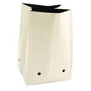 China 3gal 5gal 4mil  UV resistant  gardening horticultural seedling nursery white poly grow bags for sale