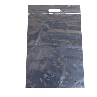 China 2mil thickness poly clear die cut  tote reclosable ziplock bags for merchandise packing for sale