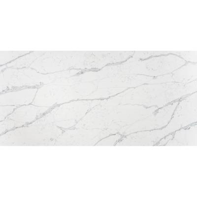 China 3200x1600 Kitchen Island Quartz Countertop Book Match Pattern Te koop
