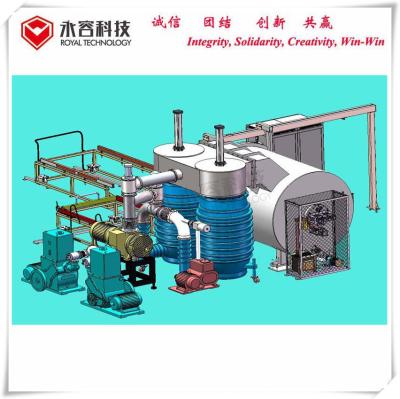 China Horizontal Vacuum Metalizing Machine High Reflective Single Door Structure for sale
