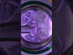 Automotive Wheel Hard Chrome Plating Machine , Aluminum, Chrome DC Magnetron Sputtering on car wheels