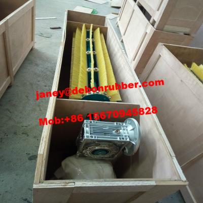 China Nylon roller Sanding Rotary Automatic conveyor brush belt cleaner for sale