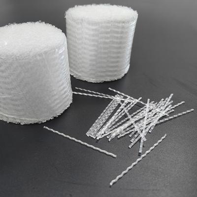 Cina Forma di Wave sintetica della fibra del polipropilene 54mm per shotcrete in vendita