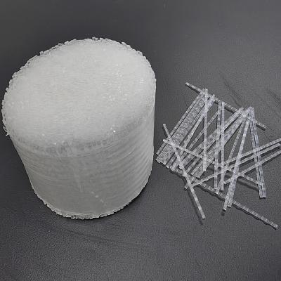 Cina Forma di Wave sintetica della fibra del polipropilene 54mm per shotcrete in vendita