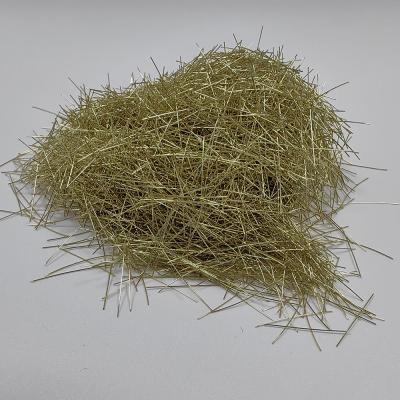China Superior Crack Control Brass Coated Micro Steel Fiber For Slab On Pile Te koop