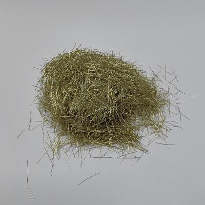 China Superior Crack Control Brass Coated Micro Steel Fiber For Slab On Pile Te koop