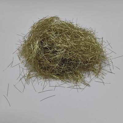 China Superior Crack Control Brass Coated Micro Steel Fiber For Slab On Pile Te koop