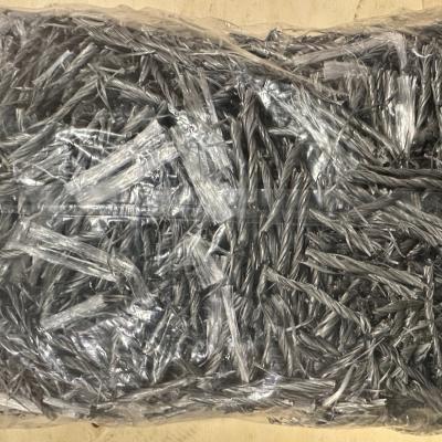 China 54mm Gemengde Polypropyleenvezel Twister en Mesh Form For Concrete Reinforcing Te koop
