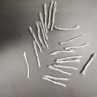 China 54mm High Crack Resistance Polypropylene  PP Twisted Bundle Fiber Reinforced Concrete Te koop