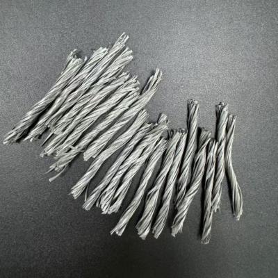 Cina 54MM Black Polypropylene PP Twisted  Bunchy Fiber  For Concrete Construction Reinforcement in vendita