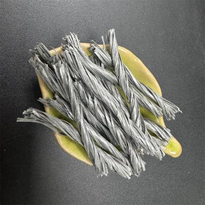 China formulário Bunchy torcido fibra 500T de 40mm PP para o reforço concreto à venda