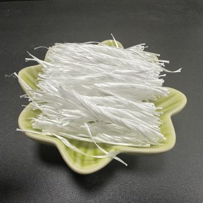 China Formulário Bunchy torcido de rachamento forte 500T dos PP da resistência fibra cinzenta para o assoalho industrial à venda