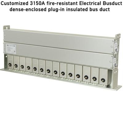China Customized 3150A Insulated Electrical Busduct Dense Enclosed Plug In Busbar Trunking for sale