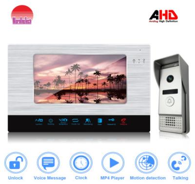 China Morningtech Gold color 10.1inch touch button AHD video door phone intercom system for home for sale