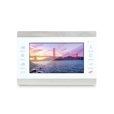 China 4 wire video intercom for smart home with 7 inch indoor touch key monitor and waterproof outdoor station video doorbell for sale