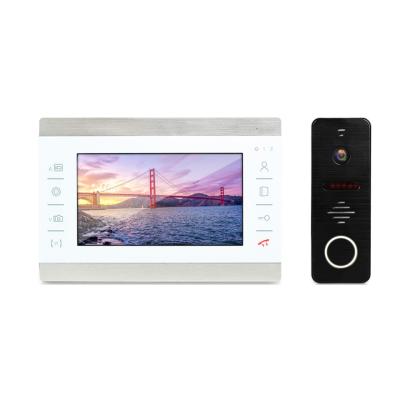 China Built-in Power Supply IP65 Acrylic Wire-drawing Video Interphone 1080P video doorbell with MP3, MP4 Playing Function for sale