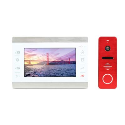 China Novel design 7 Inch video door bell 1080P HD wire door video phone with memory for sale