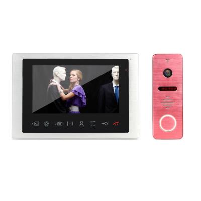 China DC12V/220V power 4 wired 7 inch competitive video door phone wholesale door bell 1080P for sale