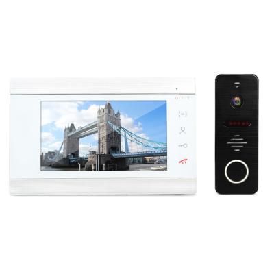 China 4-wire color video door phone video door bell  intercom interphone door opening system for sale