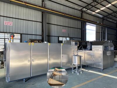 China 380V 16kg/H 135mm Ice Cream Cone Production Line Temperature Adjustable for sale