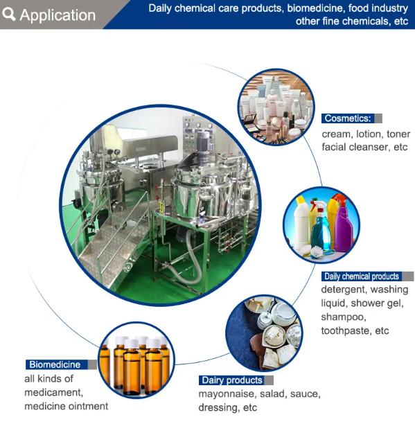 High Speed Vacuum Homogenizer Machine for liquid soap and cosmetic production