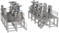 China Temperature Controlled Vacuum Emulsifying Mixer Machine Customized for sale