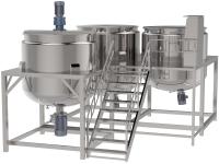 China Three Layer Liquid Detergent Making Machine With Homogenizing Head Double Jackets for sale