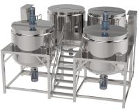 China Three Layer Liquid Detergent Making Machine With Homogenizing Head Double Jackets for sale