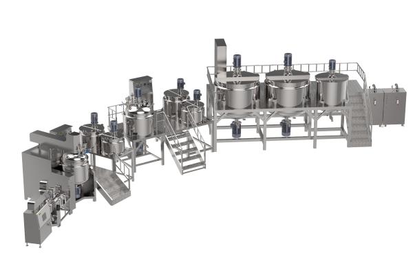Quality Vacuum Hydraulic Lifting Toothpaste Making Machine For Emulsification for sale