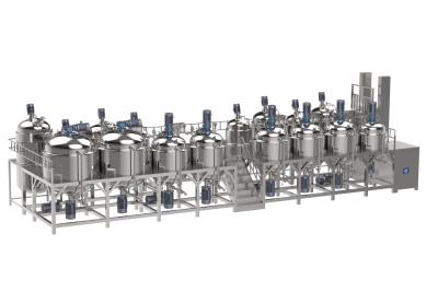 China Máquina de fabricação de pasta de dentes de elevação hidráulica a vácuo para emulsificação à venda