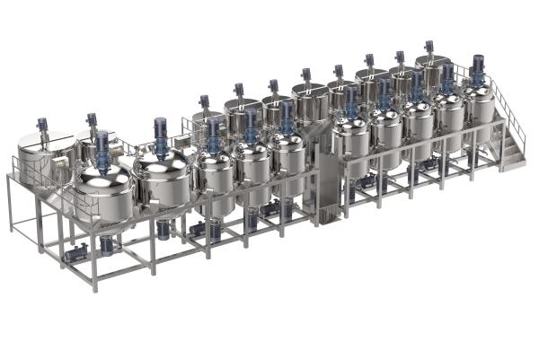 Quality Vacuum Hydraulic Lifting Toothpaste Making Machine For Emulsification for sale