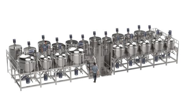 Quality Vacuum Hydraulic Lifting Toothpaste Making Machine For Emulsification for sale