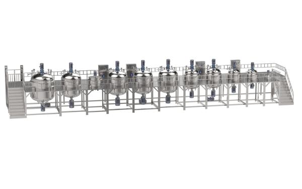 Quality Industrial Homogenizer Toothpaste Making Machine With High Shear Mixer for sale