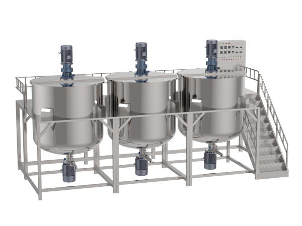 Quality Vacuum Emulsifying Mixer Toothpatse Making Machine With Hydraulic Lifting for sale