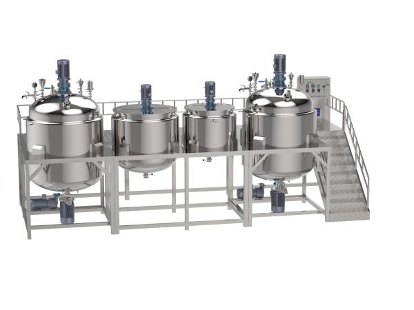 Quality Vacuum Emulsifying Mixer Toothpatse Making Machine With Hydraulic Lifting for sale