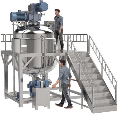 China Liquid Detergent Blending 500l Perfume Making Machine Soap Mixer with Agitator 300l Food Mixer Mixing Tank Large Stainless Steel for sale