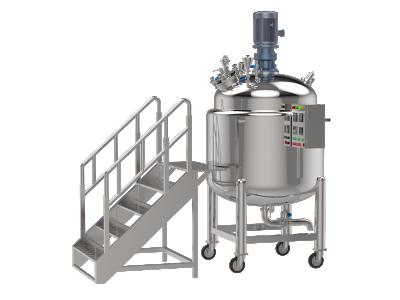 China Vacuum Chemical Cosmetic Liquid Mixer Gel Making Equipment Liquid Soap Mixing Machine Mixing Tank Blending Machine for sale