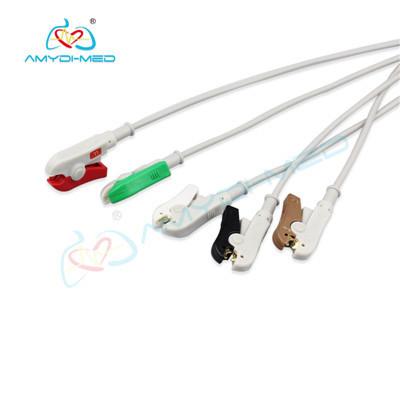China GE-Marquette Dash Pro 4000 11 pin ECG cable 5 leads clip AHA,GE- 2500  Sensor Extension Cable for sale