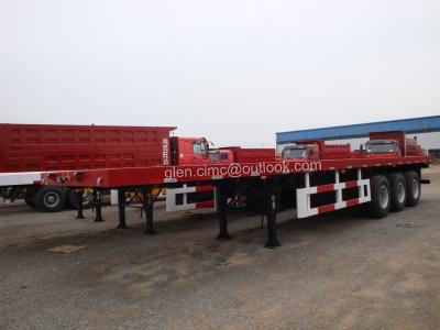 China 3-Axles Flatbed Container Semi-trailer-40ft for sale