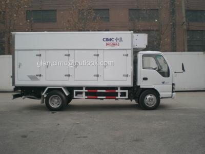 China ISUZU ICE Cream Trucks, 4T, with 8 units Side Doors for sale
