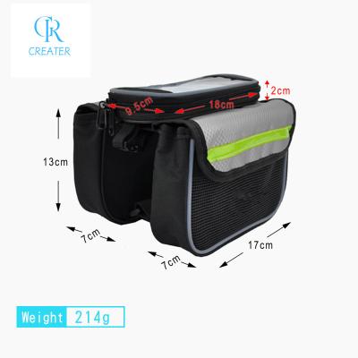 Cina Portatile per cellulari Bicicletta Borsa Pannier impermeabile Bicicletta da montagna strada Borsa touchscreen in vendita