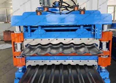 Cina 3p 7.5kw 1250mm Double Layer Forming Machine Corrugated Sheet Metal Roof Making in vendita
