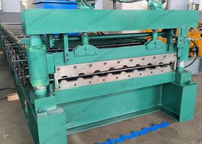 Cina rotolo ondulato del pannello del tetto di 1250mm che forma la macchina del tetto del metallo della macchina 10kw in vendita