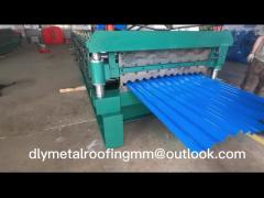 PLC Corrugated Roofing Machine 0.6mm Hydraulic Cutting Metal Siding Machine