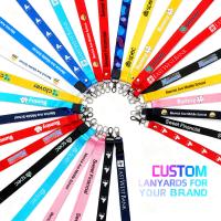 Quality Silk Screen Name Badge Lanyard Versatile Custom Lanyards For ID Badges for sale