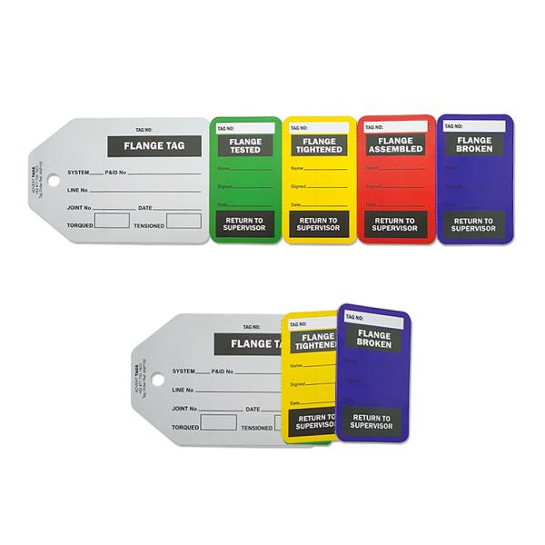 Quality Custom Flange Management Tags Tear Resistant Flange Torque Tags Waterproof for sale