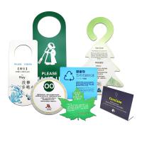 Quality Digital Printing Plastic Tag Labels Customized Plastic Door Hanger Waterproof for sale