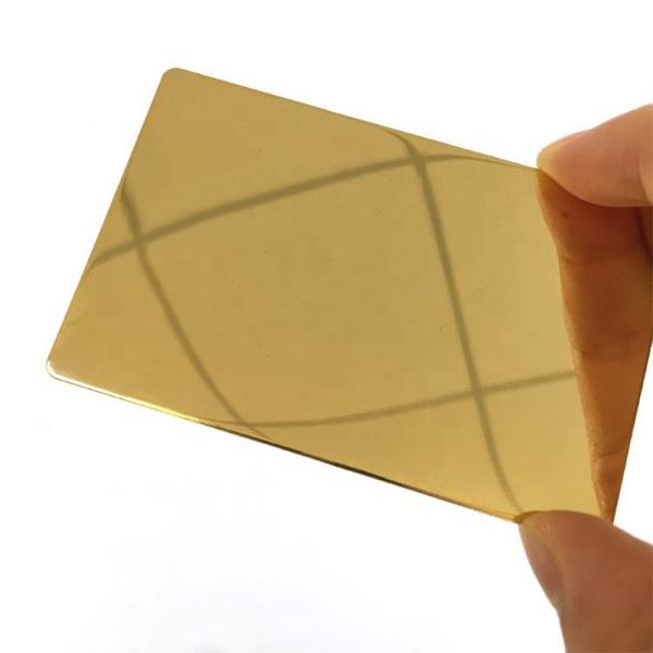 Quality Gold Metal Blank Business Cards Waterproof Glossy Business Cards Fogless for sale