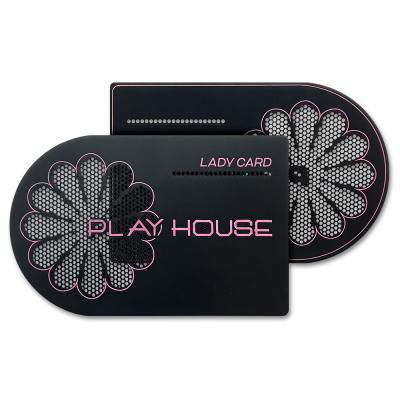 China Black Stainless Steel Business Cards Hollow Out Company Information Card Fade Resistant for sale