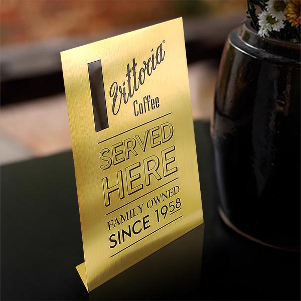 Quality Corrosion Resistant Metal Sign Plates Custom Shape Metal Sign Plaque With Logo Printing for sale